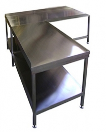 Stainless steel corner table